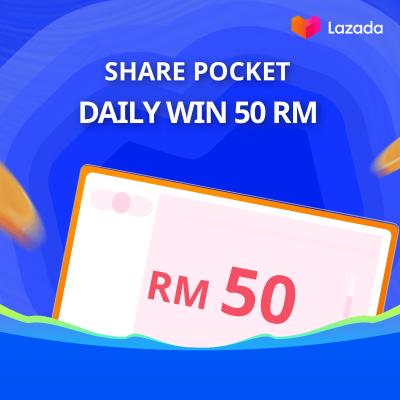 It is now easier to win RM 50 from Lazada. Help me receive RM 50 now!